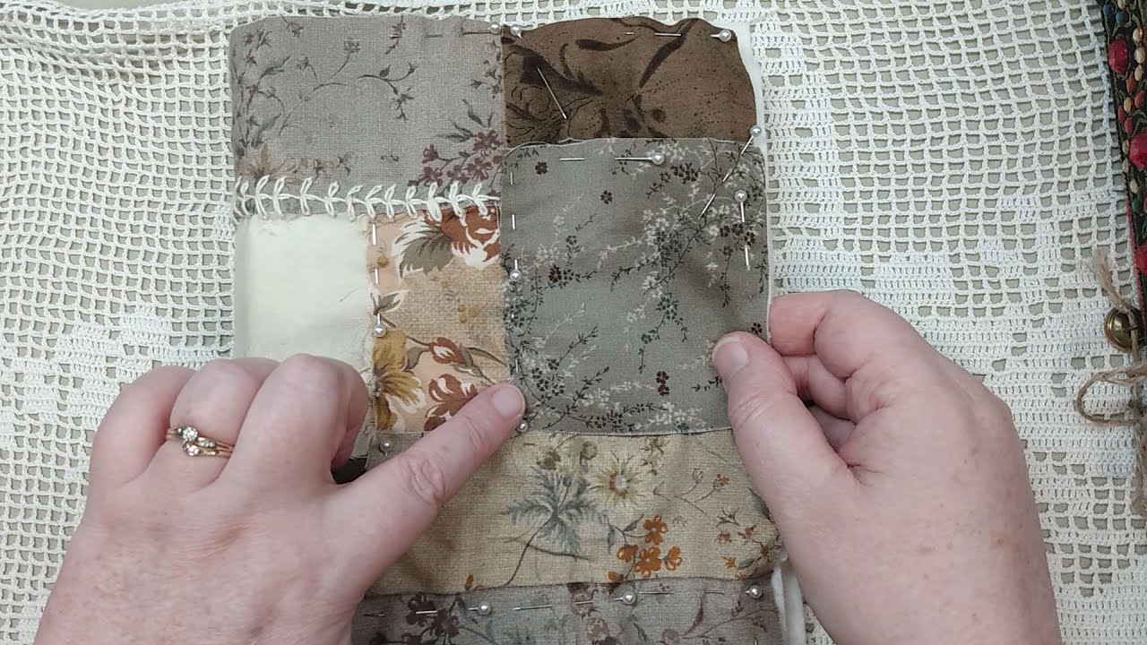 Slow stitch cover tutorial, and how I add beads to this cover - YouTube