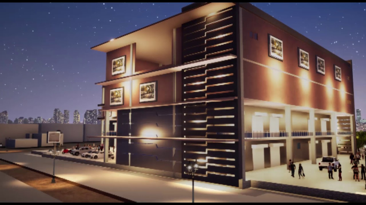 architectural urban insert rendering - YouTube