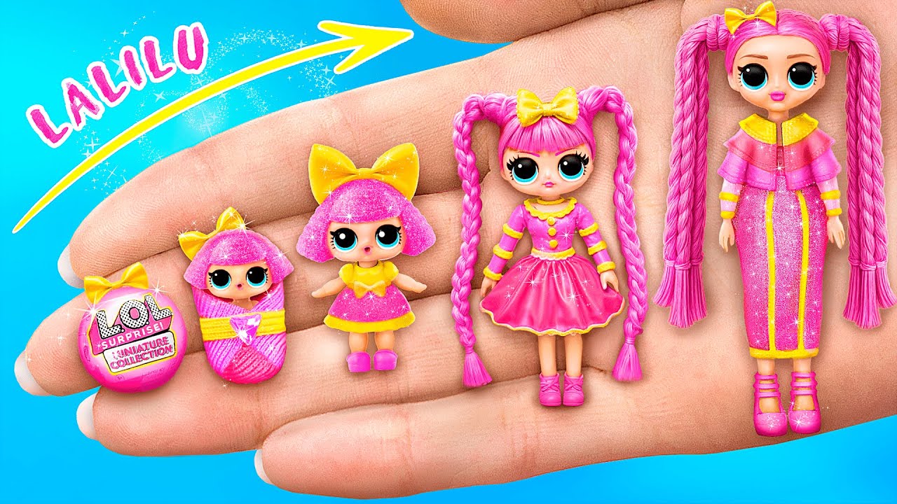 Boneka Miniatur LOL Tumbuh Besar Orang Tuaku Berpisah! 32 Kreasi Boneka ...