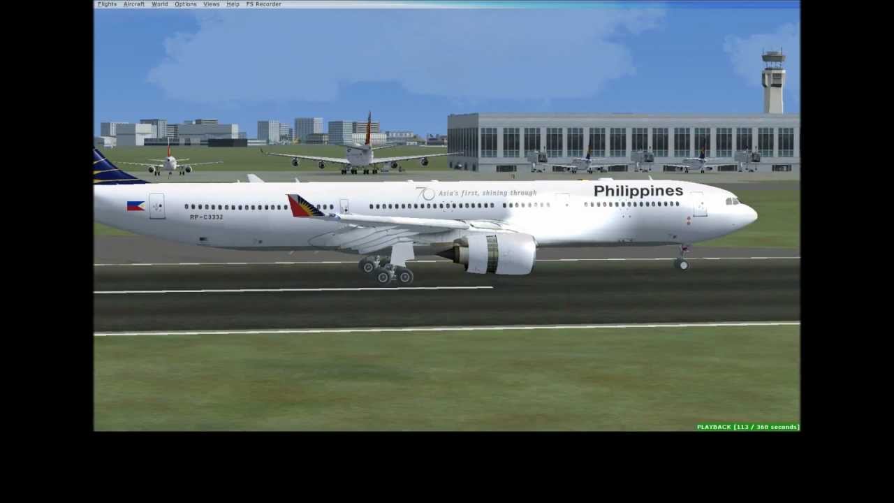 FSX A330-300 Phililippines Airlines landings - YouTube