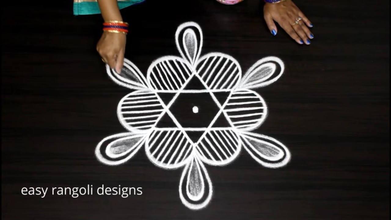 Traditional Indian Muggulu || Simple & small beginners rangoli & kolam ...