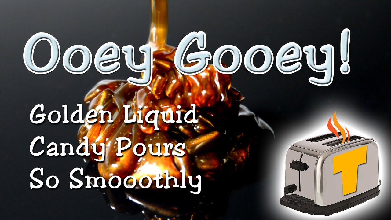Ooey Gooey Golden Liquid Candy Pour - YouTube