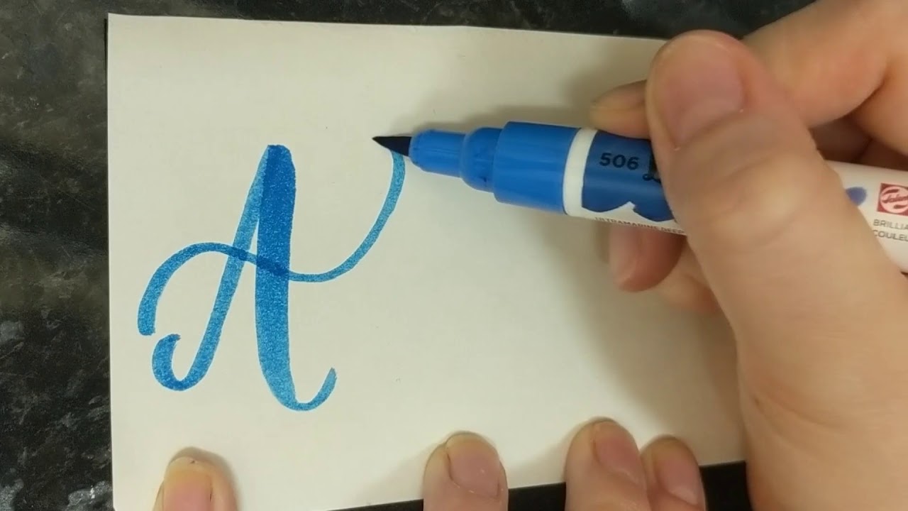 Aleena - modern calligraphy name - real time lettering - YouTube