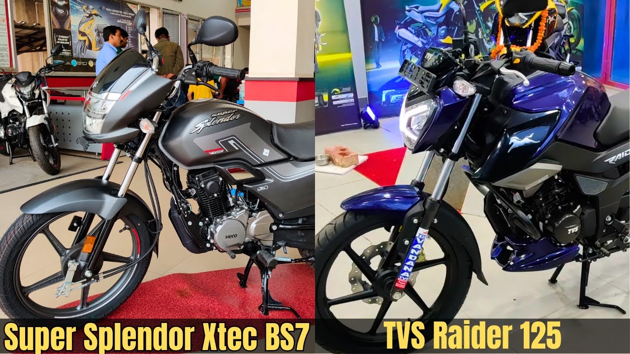 2023 Hero Super Splendor BS7 vs TVS Raider 125 Comparison Price ...