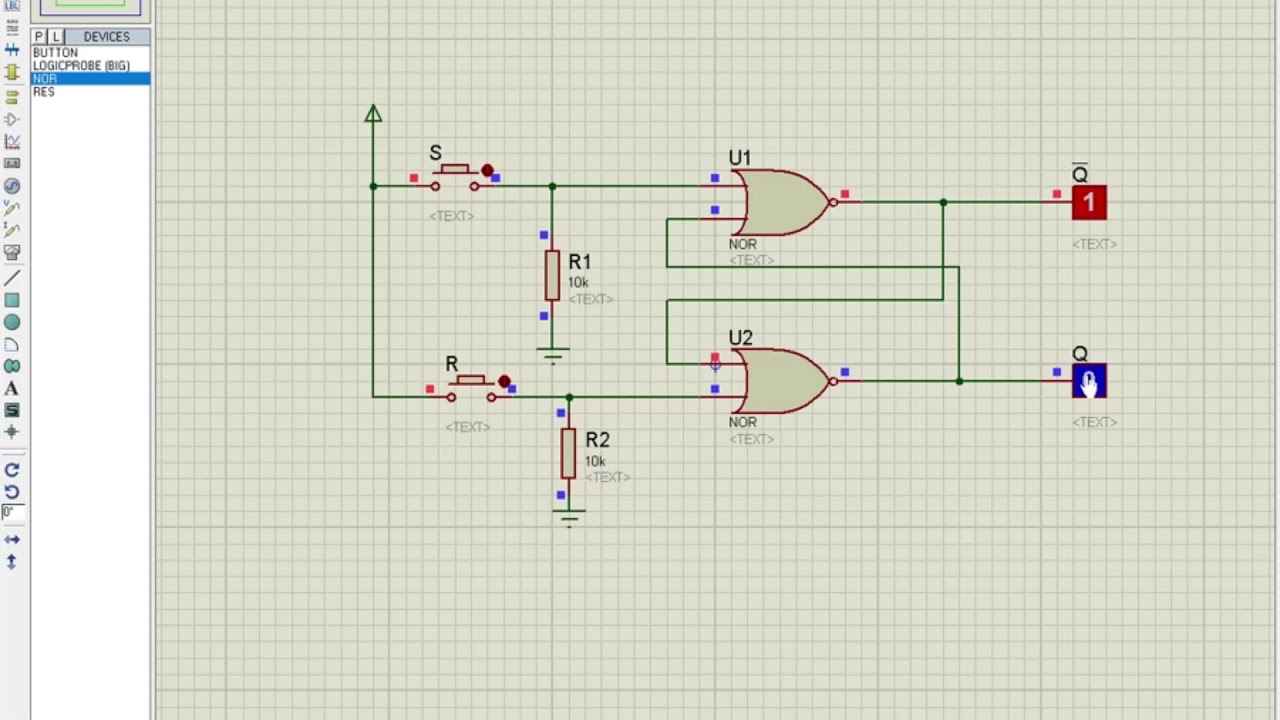 Biestable RS NOR - YouTube