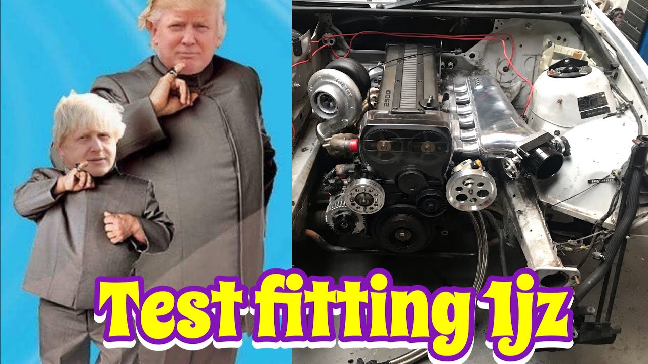 1JZ swap E46 Drift Car EP4 - Test fitting 1jz into the E46 - YouTube