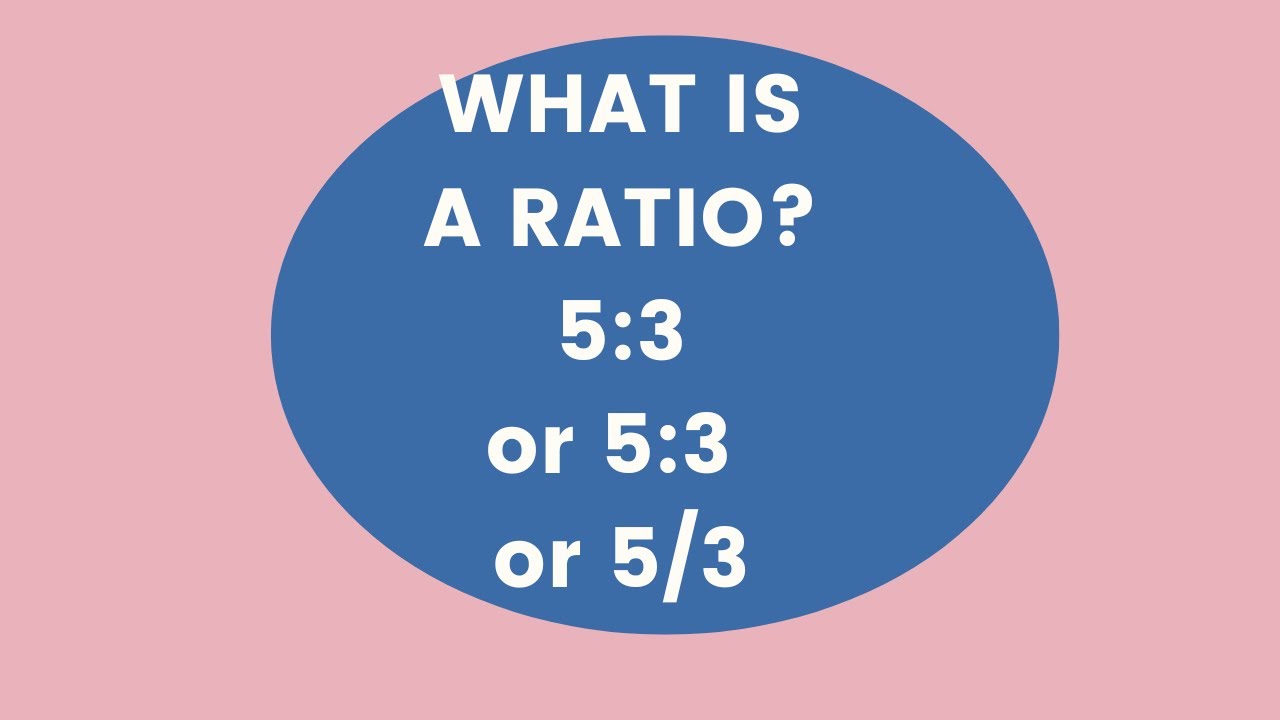 What is a ratio? (PART ONE) Watch this video to understand ratios ...