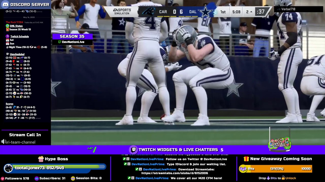CAR vs DAL - Season 35 Week 15 #maddenCFM #youtube #devnationlive - YouTube