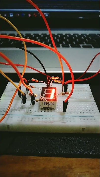 one digit, 7 segments LED display - YouTube