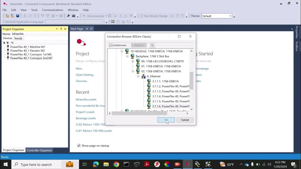 Adding a node through CCW using RSLinx and RSlogix5000 - YouTube