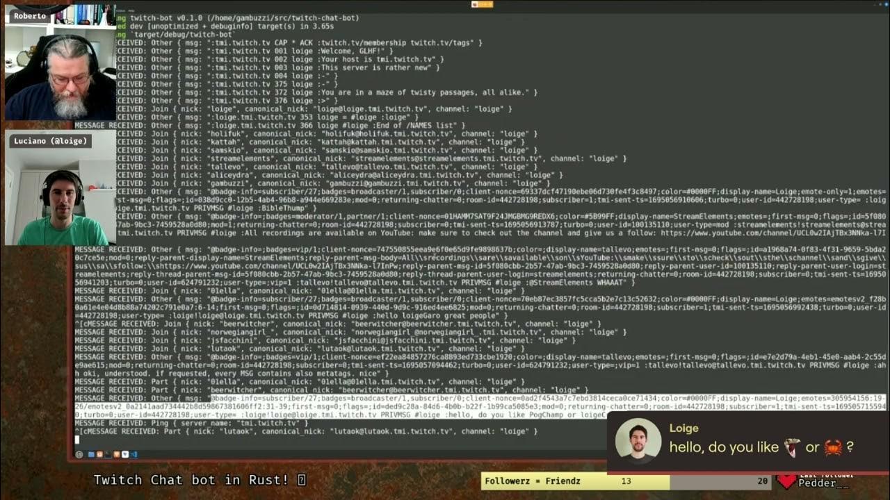 Building a Twitch Chat Game in Rust part 3 - Twitch Live Stream - YouTube