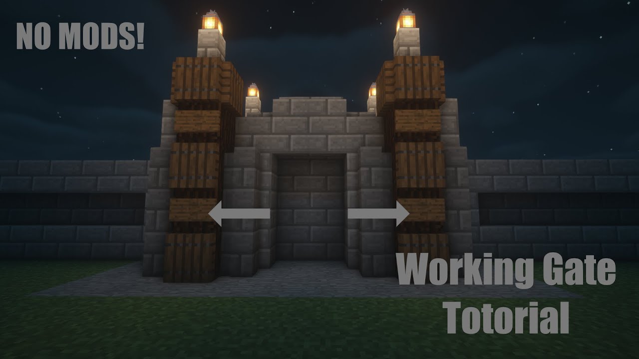 How To Make WORKING GATE In Minecraft - YouTube