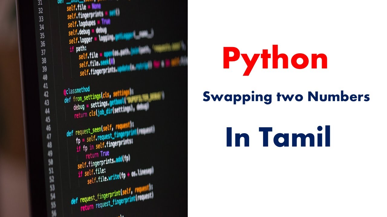 Logic For Swapping Two Numbers In Python Tamilpython Tamilswapping Of 8036