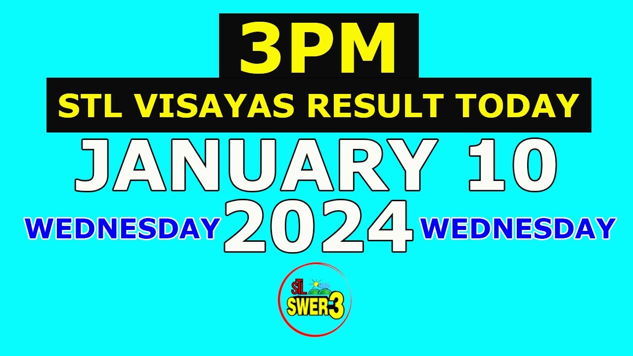 3pm STL Visayas Result Today January 10 2024 (Wednesday) - YouTube