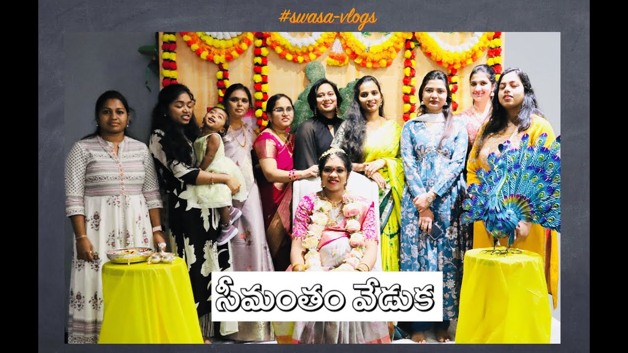 Swathi Seemantham veduka || #swasa || #telugu #usa || Telugu Seemantham ...