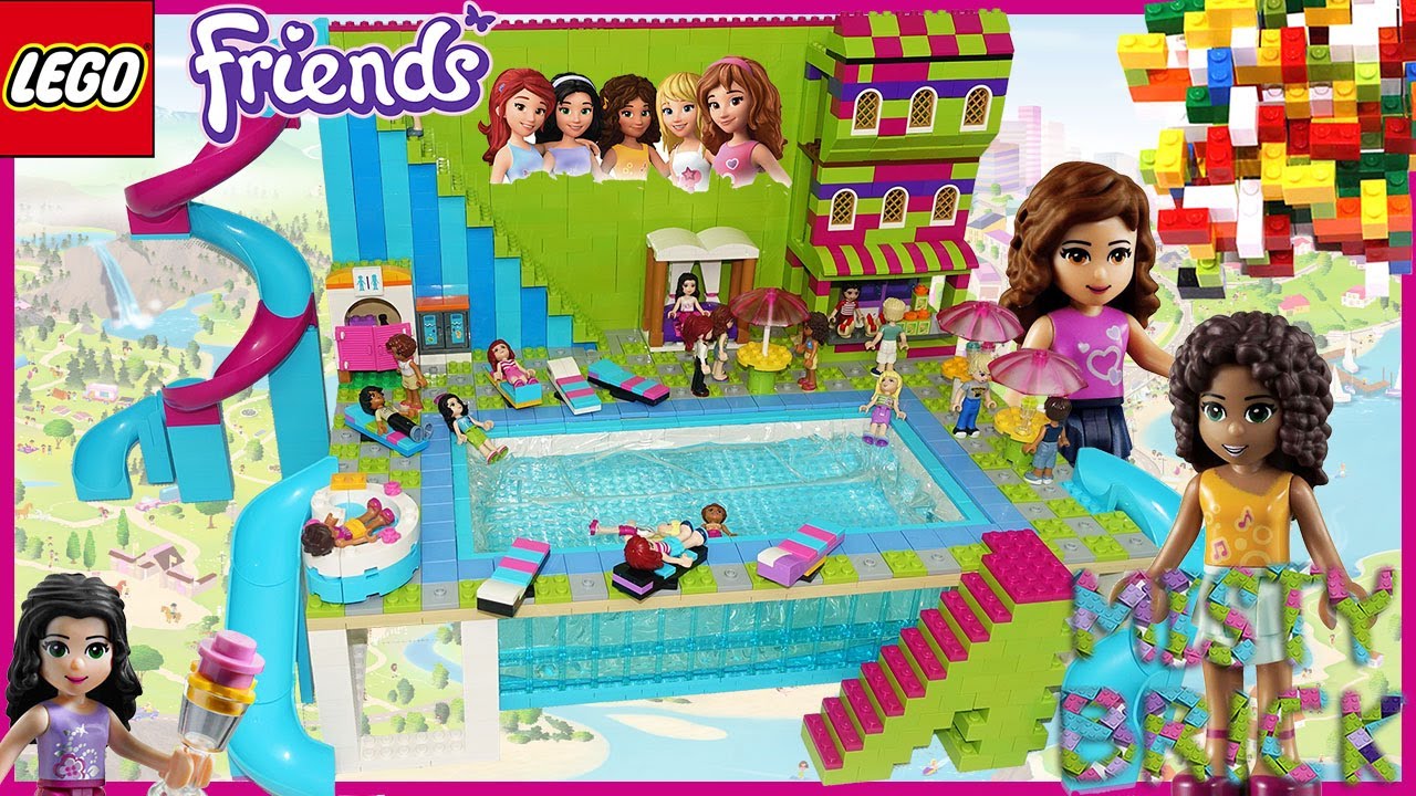 Lego Friends Water Park 4 with Slide by Misty Brick. - YouTube