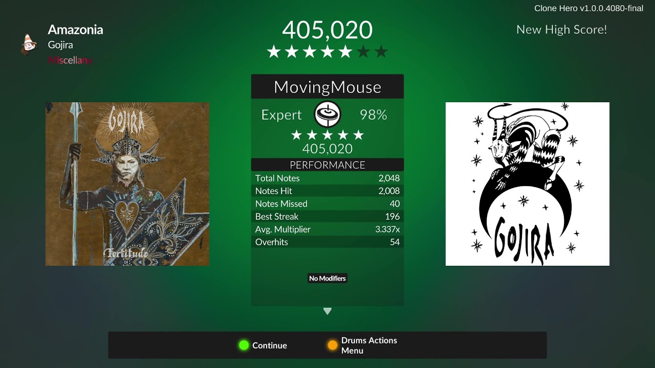 Amazonia - Gojira - Expert Drums - Clone Hero - YouTube