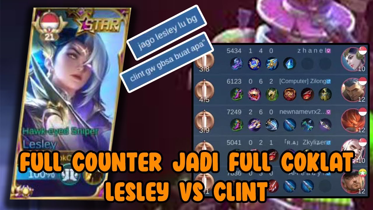 FULL COUNTER? Clint Laning Phase! Efektif Pasif! Top Global Lesley ...