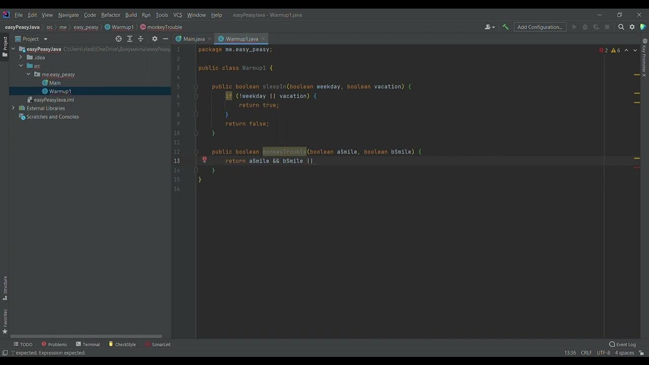 Easy Peasy #2 / monkeyTrouble / Java Problem - YouTube