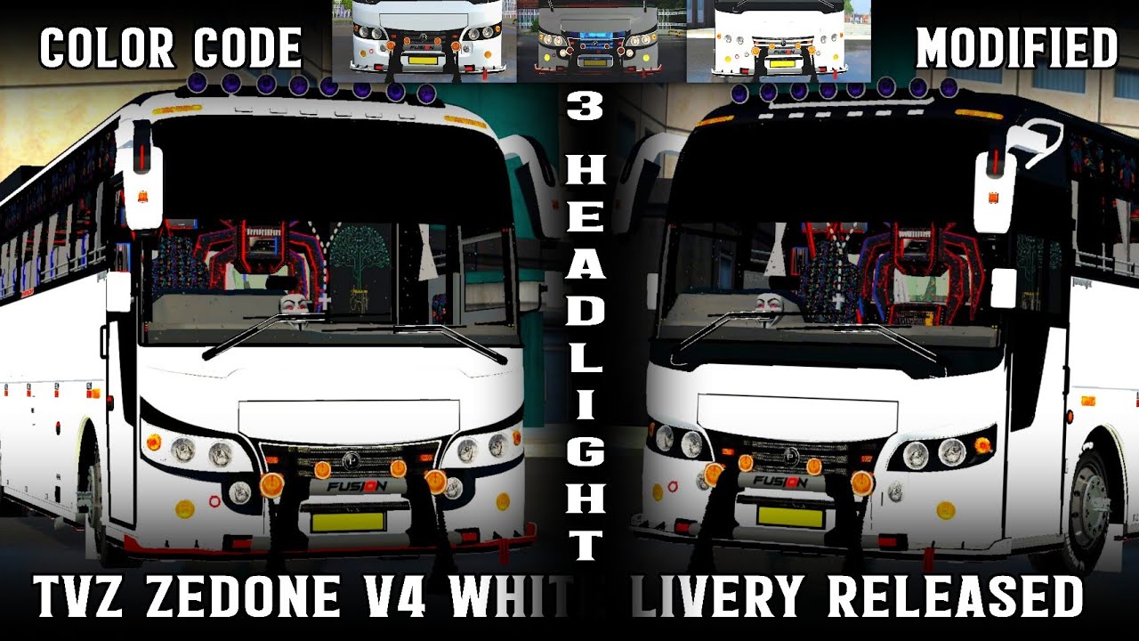 TVZ ZEDONE WHITE LIVERY🔥 || NORMAL, MODIFIED, COLOR CODE AVAILABLE ...