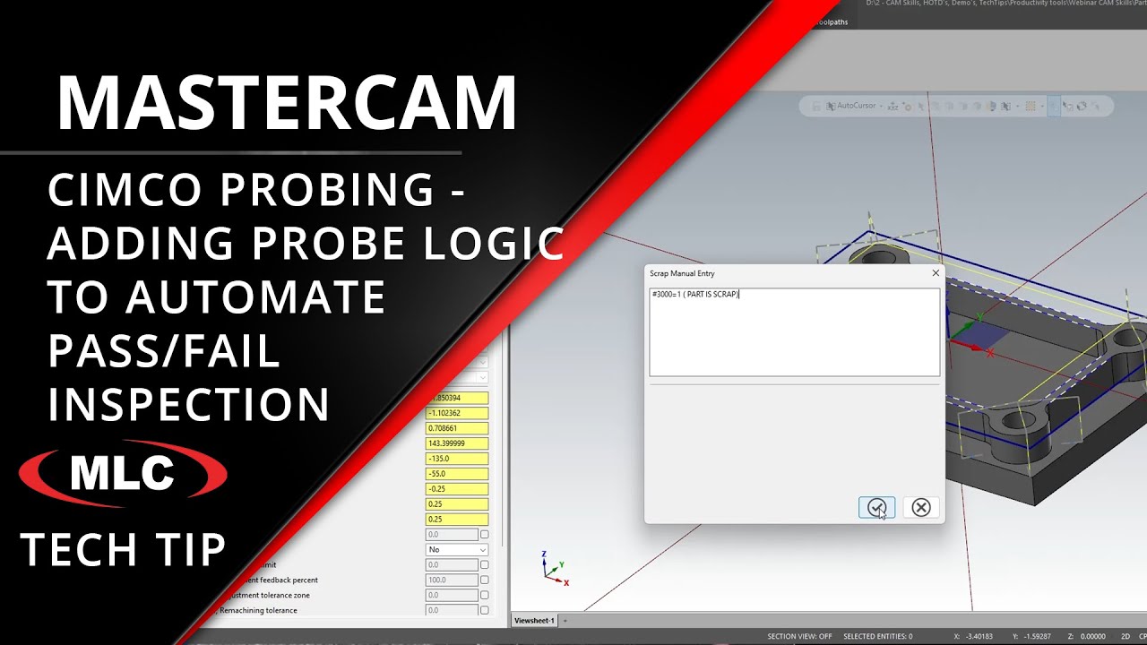 CIMCO Probing - Integrating Logic into Probe Routines – Mastercam ...