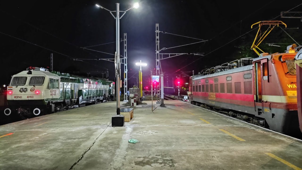 Loco Change at Manamadurai Junction || 16733/RMM OKHA Express || Diesel ...