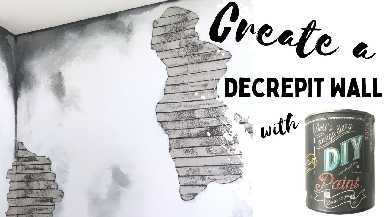Create a Faux Decrepit Wall with DIY Paint - YouTube