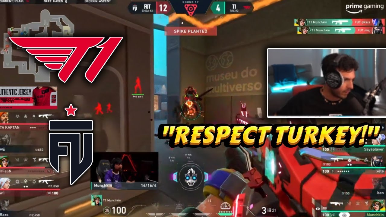 Tarik Reacts to FUT Esports DESTROY T1 Map 1 in T1 vs FUT Valorant Champions 2023 - YouTube