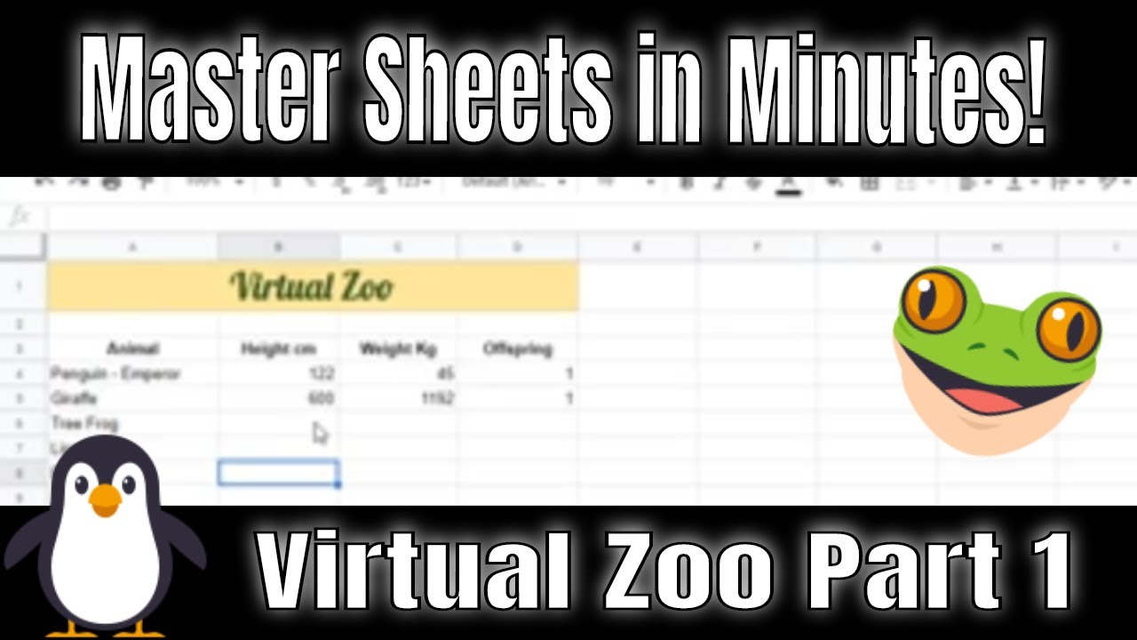Virtual Zoo Fun Facts - Part 1 | Master Google Sheets in Minutes! - YouTube