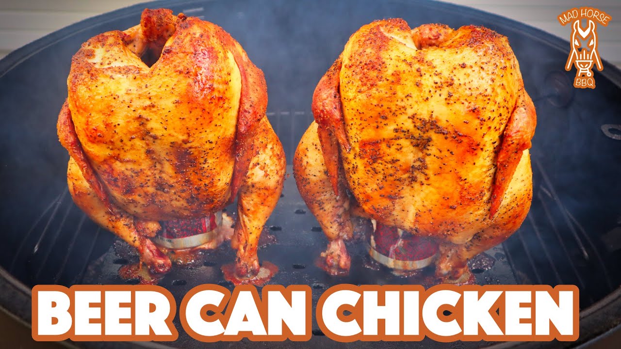 Oklahoma Joe's Bronco Pro - Beer Can Chicken - YouTube