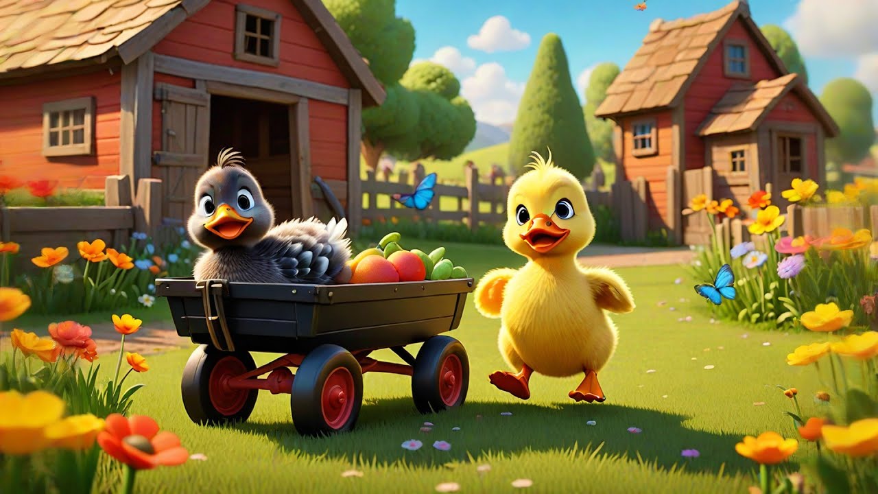 Nine Baby Ducks Ride in a Wagon | Fun Counting Song for Kids ...