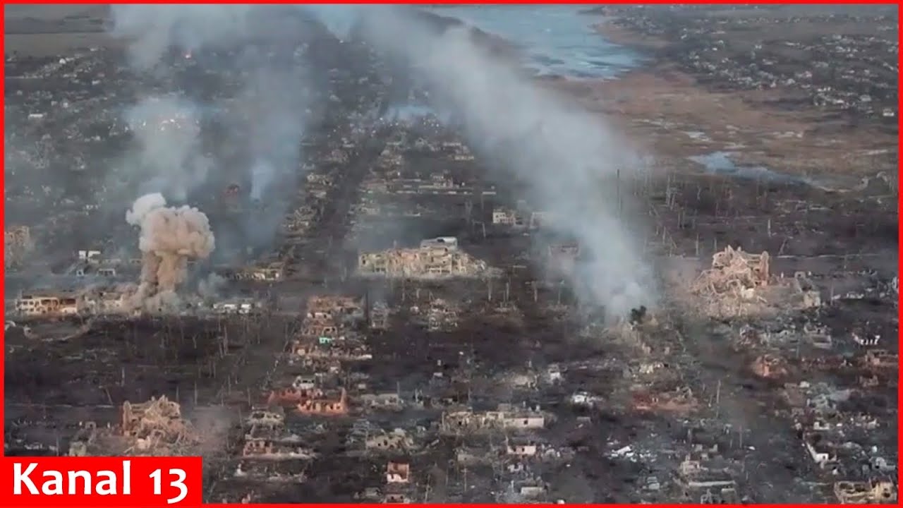 Marianka city under intense fire from Russians - Drone footage - YouTube