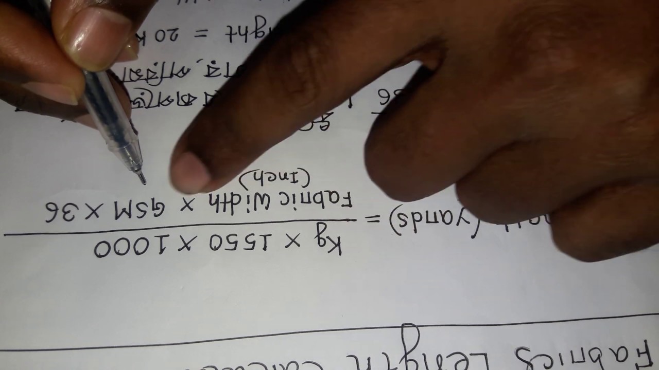 How to calculate length ll knit fabrics - YouTube