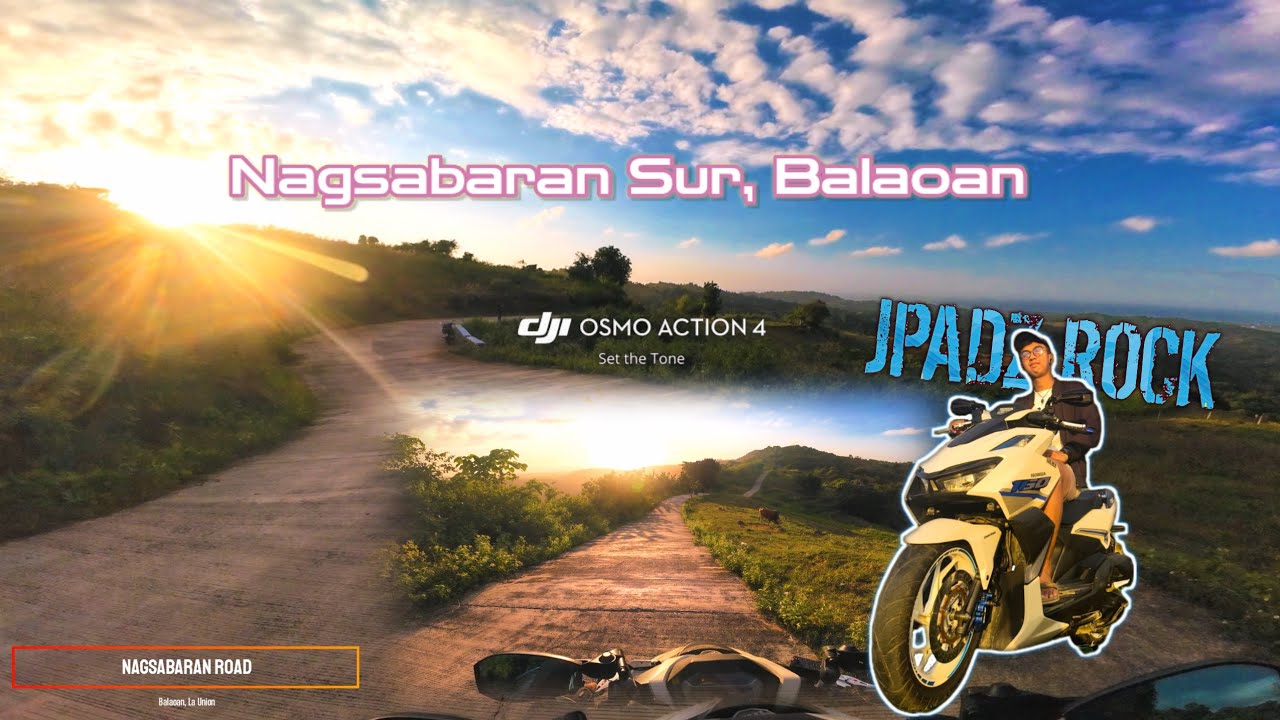 Nagsabaran Road @ Nagsabaran Sur, Balaoan Dji Osmo Action 4 x Honda Click 160 motovlog #fyp #dji ...