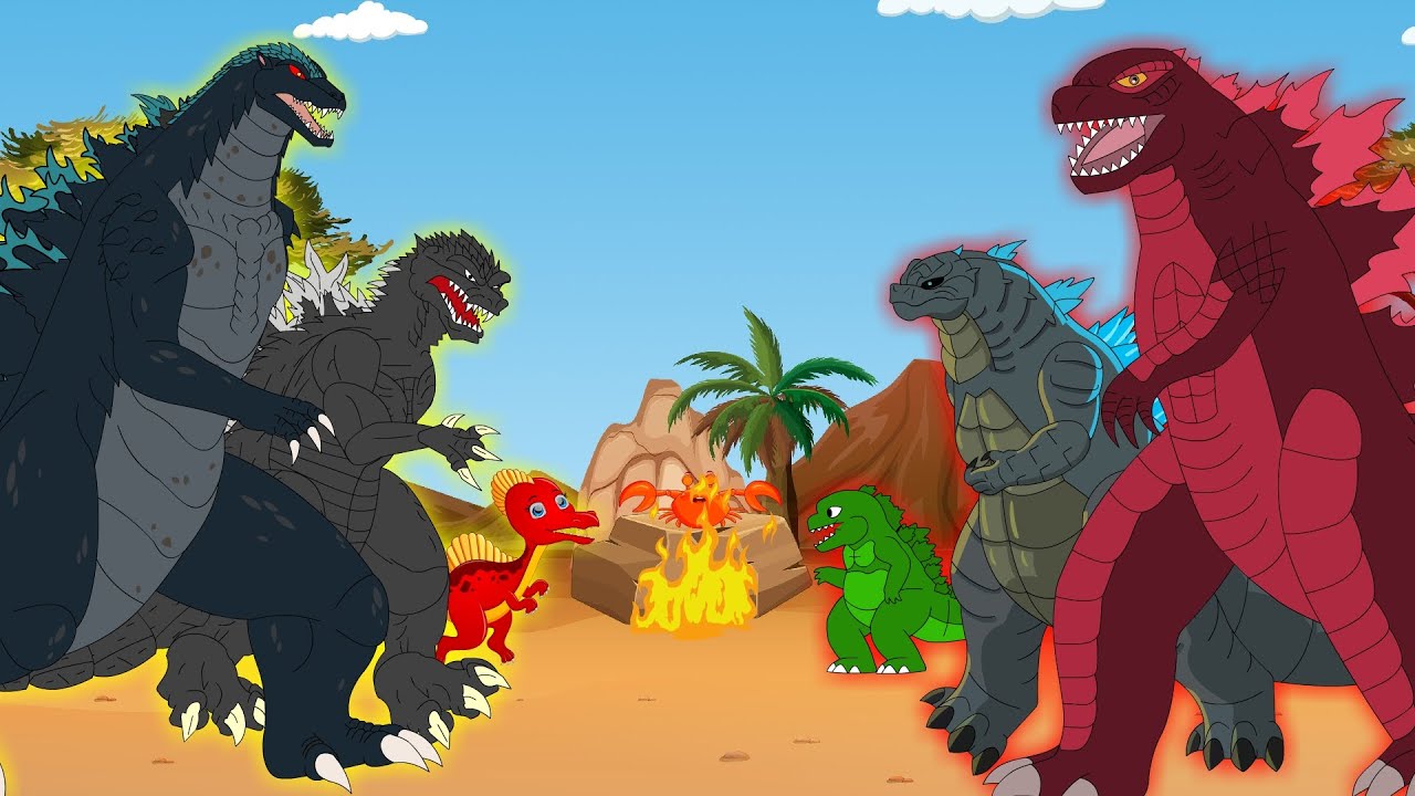 LIVE :Dinosaur Gorilla Godzilla Black And White Animals || Cartoon ...