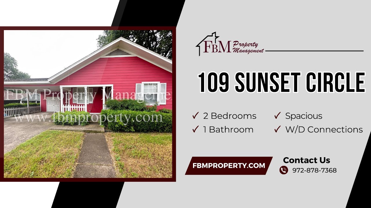 109 Sunset Circle - Cozy 2 Bedroom, 1 Bathroom Home in Alvarado, TX ...