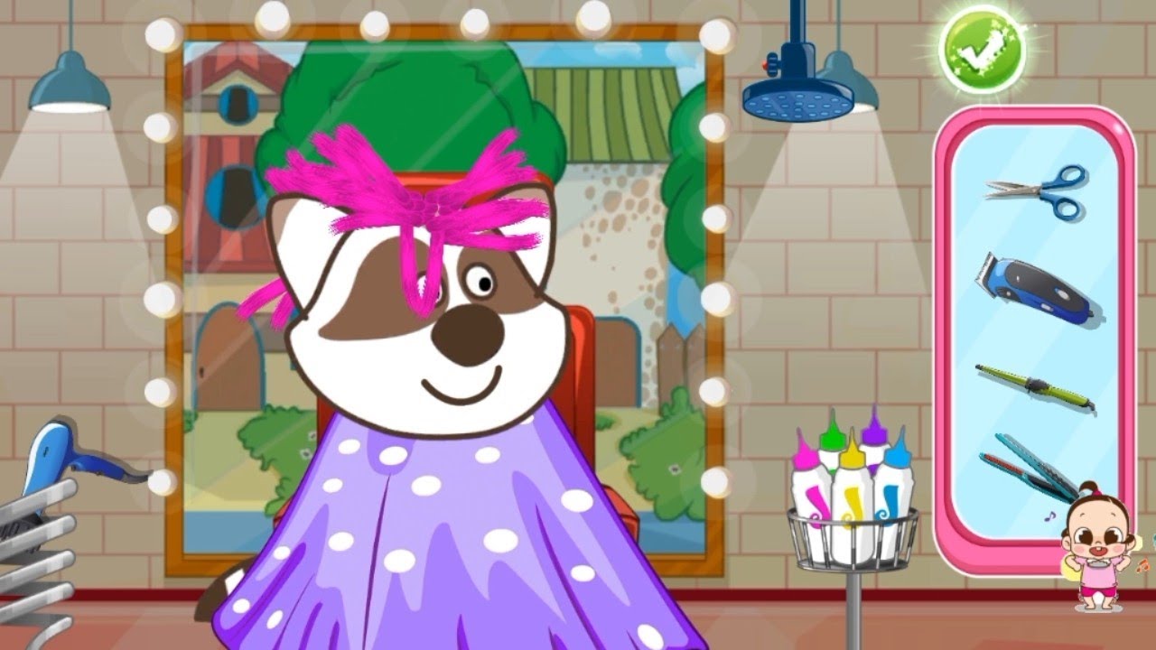 SALON RAMBUT HIPPO 'HAIRSTYLE' |PERAWATAN DAN GAYA RAMBUT |GAME ANAK ...