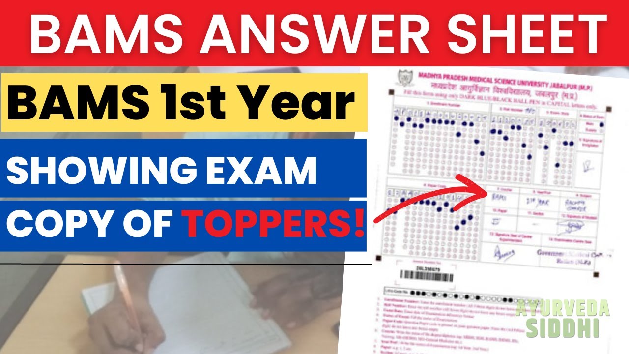 BAMS UG EXAM ANSWER SHEET | HOW TO WRITE GOOD ANSWERS #bams # ...