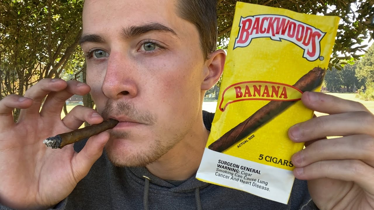 Smoking a BANANA Backwoods Cigarillo - Review - YouTube