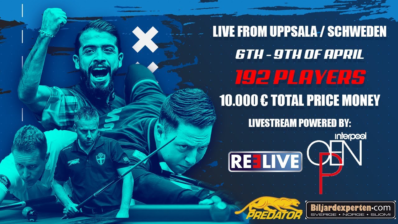 INTERPOOL OPEN 2023 9-Ball Table 4 live from Uppsala / Sweden powered ...