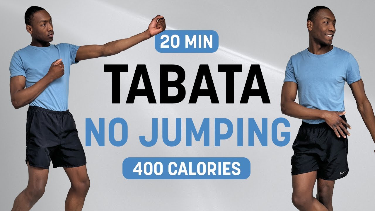 20 Min No Jumping Tabata Hiit Workout 400 Calories Knee Wrist
