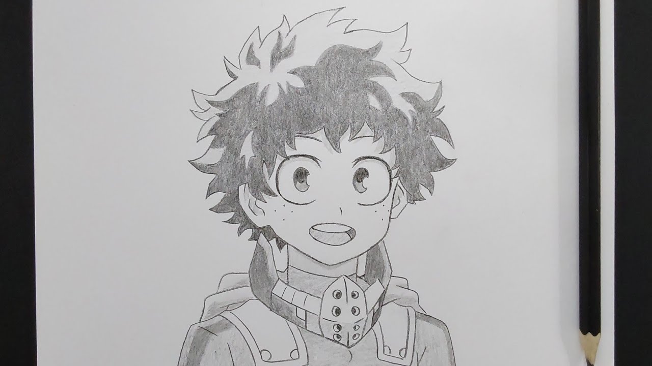 How To Draw Midoriya Izuku Step By Step || Easy Anime Drawing - YouTube
