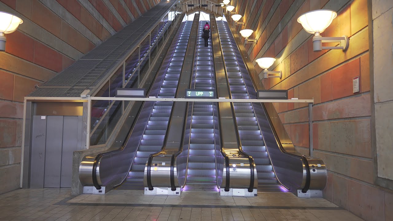 Sweden, Stockholm, Flemingsberg, 3X elevator, 1X escalator - YouTube