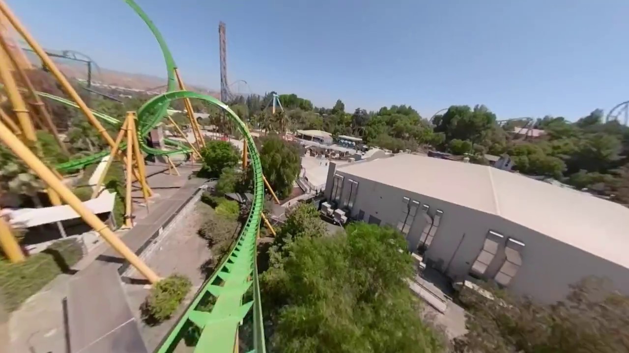 Six Flags Magic Mountain Riddler's Revenge FPV/POV - YouTube