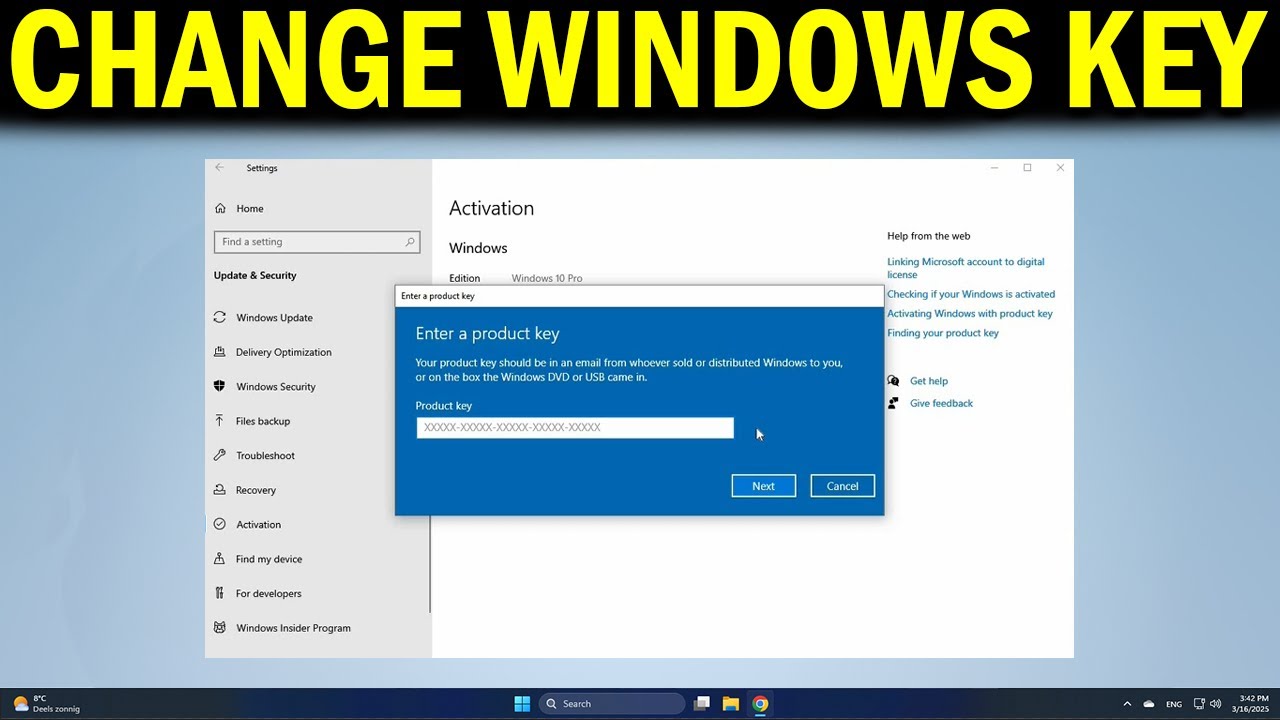 How To Change Product Key in Windows 11/10 - YouTube