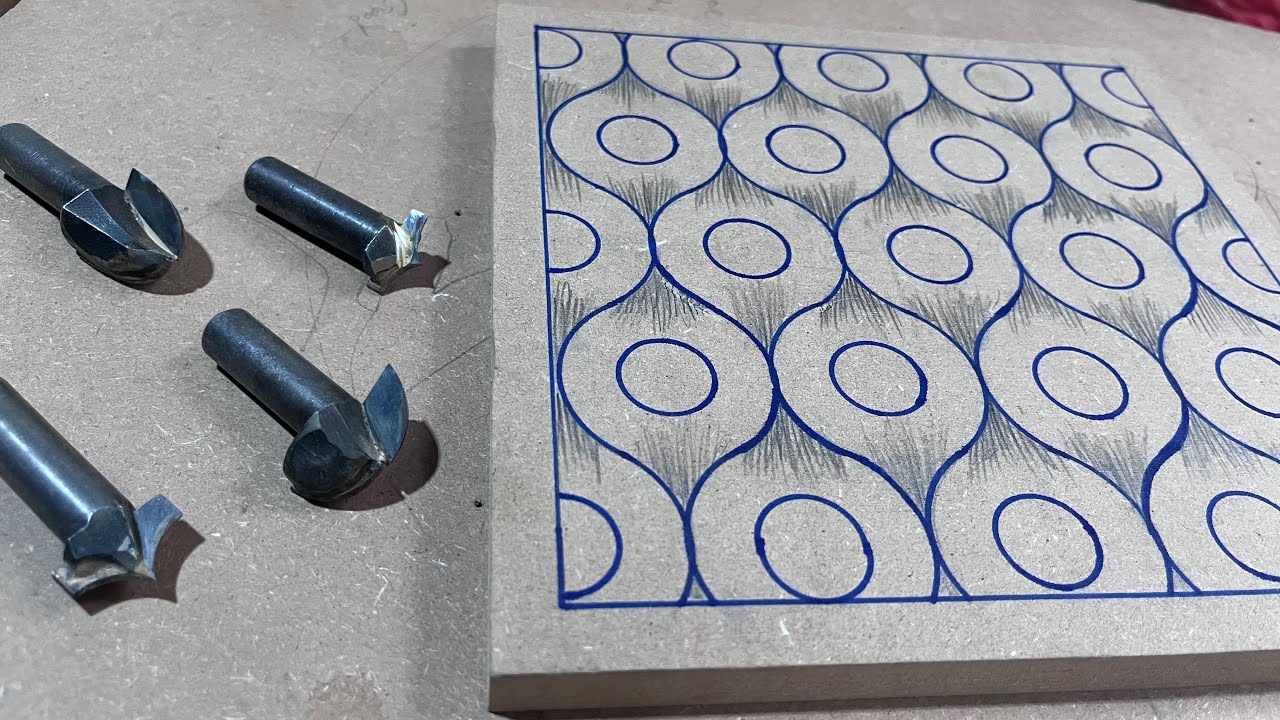 Wood Carving With Router Bits | MDF Design Pattern | CNC Style Hand ...