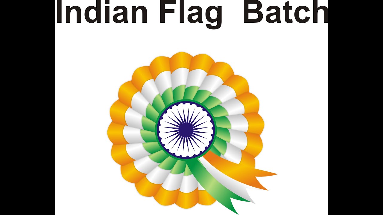 Indian flag batch in corel Draw - YouTube