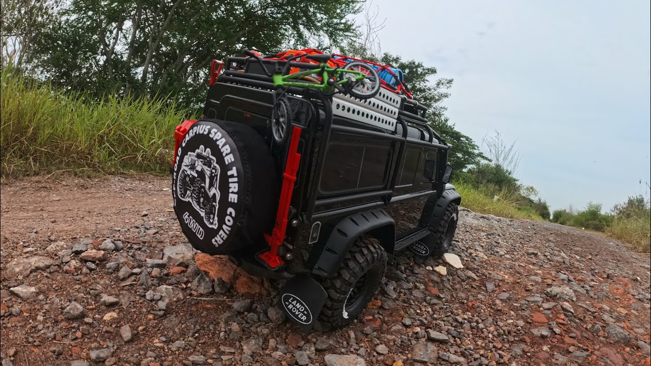 Traxxas trx4 defender | upgrade accessories | test run off-road - YouTube