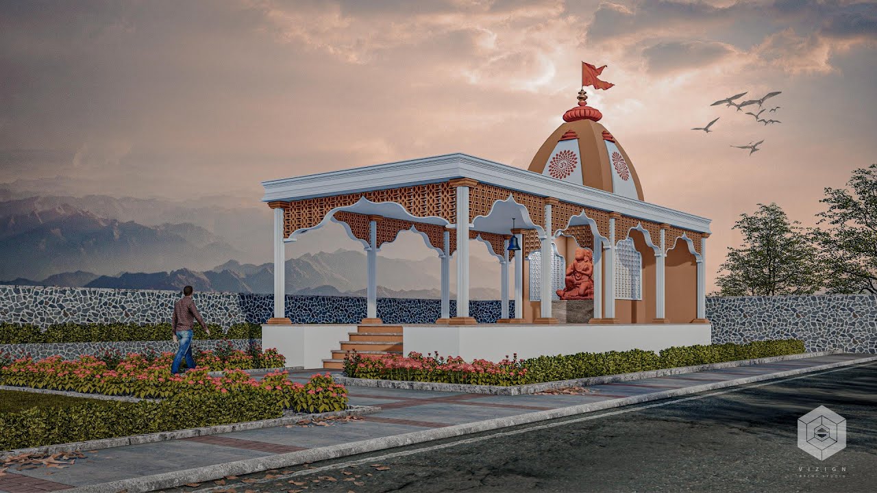 Hanuman Mandir | Sketchup Modelling & rendering #shorts - YouTube