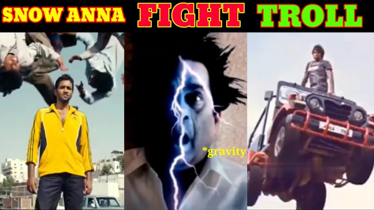 Funny fight troll | comedy fight scene| snow anna troll | padmanaba ...